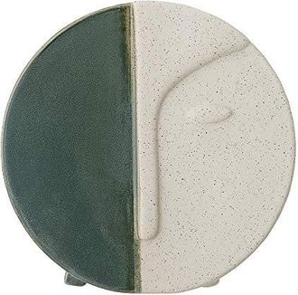 Bloomingville Talia Vase zum Aufh&auml;ngen aus Steingut in der Farbe Beige-Gr&uuml;n, Ma&szlig;e: 17,5cm x 18cm x 9,5cm, 82046533