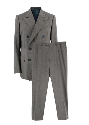 Caruso Grey Double Breasted Suit Size XL