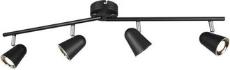 Reality Leuchten 4er led Balken Toulouse schwarz matt Leuchten - Reality