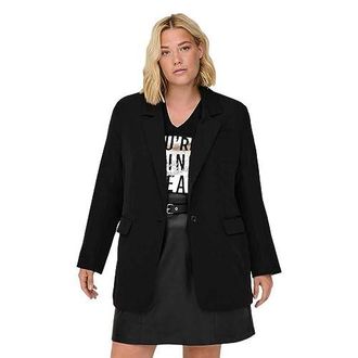 Only Carmakoma Carlana-Berry L/S Ovs Blazer TLR Noos Long pour Femme, Noir, 44 Plus