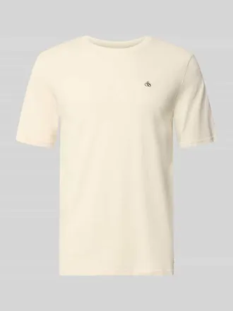 Scotch & Soda T-Shirt mit Label-Stitching und Rundhalsausschnitt