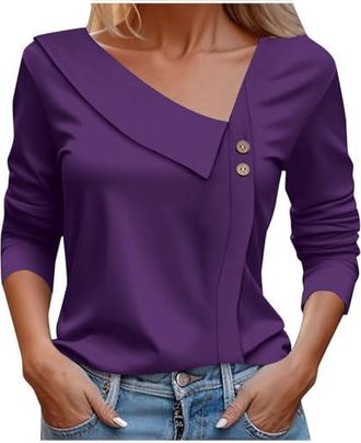 Generic Blouse Manches 3/4 Soldes Tee Shirts Femme Soldes Tee Shirts No&euml;L Chemise De Noel Rock Haut Manche Longue Cadeau Humoristique Tunique Estheticienne Ch