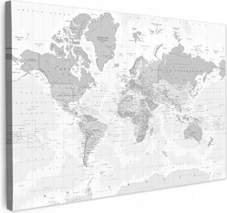 MuchoWow © Leinwand Groß 120x80 cm XXL Deko Schlafzimmer Aesthetic Leinwandbilder Wohnzimmer Gemälde Foto Geschenk Living Room Decoration Bild Weltkarte Wand -