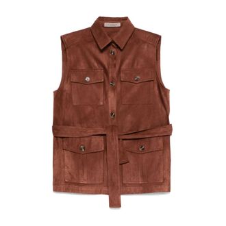 D.exterior Gilet mit Kn&ouml;pfen - - Jackets - Damen - Braun - S