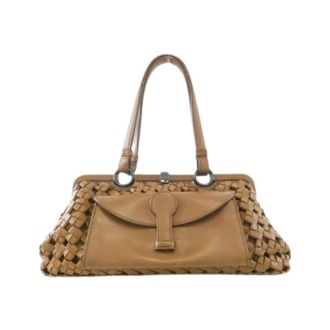 Bottega Veneta Sac bandouli&egrave;re en cuir Pre-owned - Femme - Pre-owned - Brun - Taille: ONE Size