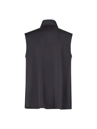 Blanca Vita Womens Midnight Blue Satin Top Polyester Tops