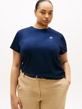 Tommy Hilfiger Kurzarmshirt CRV TH SCRIPT REG C-NK SS TEE in gro&szlig;en Gr&ouml;&szlig;en