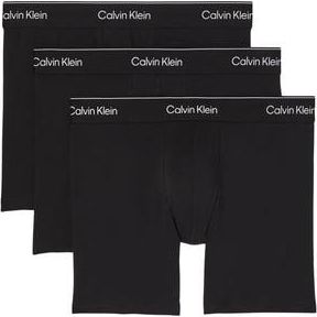 Calvin Klein Lot de 3 boxers unis en coton m&eacute;lang&eacute;