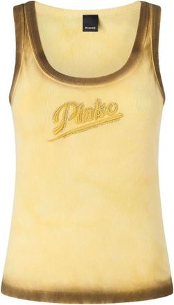 Pinko Pinko, Femme, Tops, Jaune, Taille: 40 FR Cosmopolitan Canotta