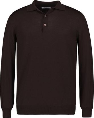 Gran Sasso Herren Pullover braun Merinowolle unifarben