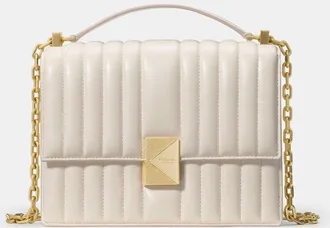 Kate Spade New York Kate Spade Deco Schultertasche Mit Steppmuster Und Kette f&uuml;r Frauen in Cashew-Milchwei&szlig; | LEDER