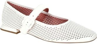 Högl Ballerines pour femme en cuir verni blanc, Blanc., 38 EU