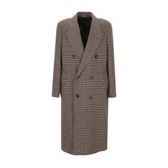 Emporio Armani Prince of Wales Woll-Tweed-Mantel - - Coats - Herren - Braun - M