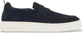 A|X Armani Exchange Baskets en Daim &agrave; Enfiler - Homme - Chaussures - Bleu - Taille: 44 EU