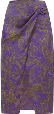 Simona Corsellini Femme, Jupes, Violet, Taille: 42 FR Midi Skirt