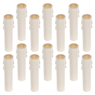 SOLUSTRE 50 St&uuml;ck Kerzenhalter Abdeckungen 25x100mm aus Hitzebest&auml;ndigem Kunststoff Transparente Tropfschutz H&uuml;lsen f&uuml;r Kronleuchter Vintage Kerzenhalter Zubeh