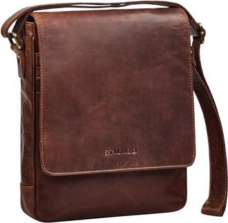 STILORD Ottavio Sac Bandouli&egrave;re pour Homme Cuir Besace Vertical Moyenne 13,3 Pouces pour Ordinateur Sacs Port&eacute;s &eacute;paule Sac Messager Travail Bureau Loisir Cuir