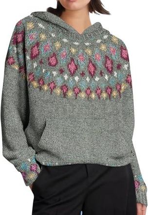 Generic Welt Shop V&ecirc;tements Tricot&eacute;s Chaud &Eacute;l&eacute;gant Imprim&eacute; Sweatshirts Mode avec &Eacute;paules Coud&eacute;es Pull avec Pull Color&eacute; Femme, vert, XXL