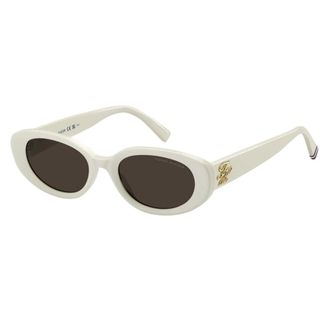Tommy Hilfiger Lunettes de soleil ovales - Femme - Accessoires - Beige - Taille: 52 MM