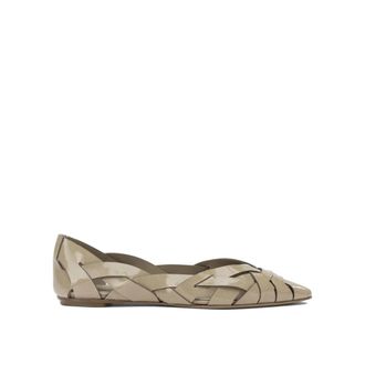Del Carlo Lisi Ballerinas mit spitzer Kappe - - Shoes - Damen - Beige - 38 1/2 EU