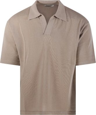 Roberto Collina Homme, Tops, Beige, Taille: M Comfy Fit Polo