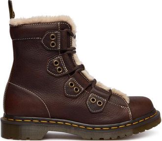 Dr. Martens Schn&uuml;rschuhe 1460 Lace To Toe Fur Lined DM41417200 Braun