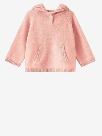 BONPOINT Boys Hooded Sweatshirt Pink Cashmere Hoods & Sweatshirts