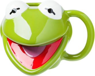 Silver Buffalo Muppets Keramiktasse mit Kermit-Gesicht, 3D-Form