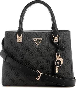 Guess sac &agrave; main sac &agrave; &eacute;paule bandouli&egrave;re Noelle II Multi Compartment Satchel Coal Logo gris fonc&eacute;