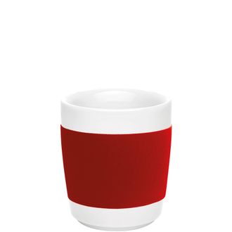 Kahla 394601A26610C touch! Obertasse 0,28 l ohne Henkel cherry red | Macchiatobecher mit Samt Banderole