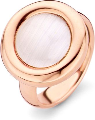 Orphelia Damen-Ring 925 Silber teilvergoldet Zirkonia grau Rundschliff Gr. 52 (16.6)-ZR-7197/GR/52