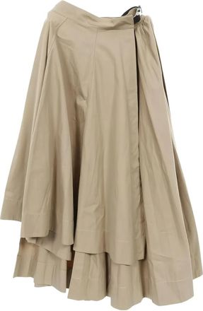 Dior jupe mi-longue &agrave; design asym&eacute;trique (ann&eacute;es 2000) - Tons neutres