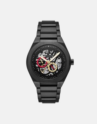 A|X Armani Exchange Montre automatique pour homme en acier inoxydable - Noir