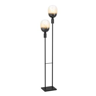 Eglo Stehlampe Valdemoro, minimalistische Stehleuchte, Standleuchte aus Metall in Schwarz, Lampe Wohnzimmer mit Schalter, Wohnzimmerlampe mit E27 Fassung f