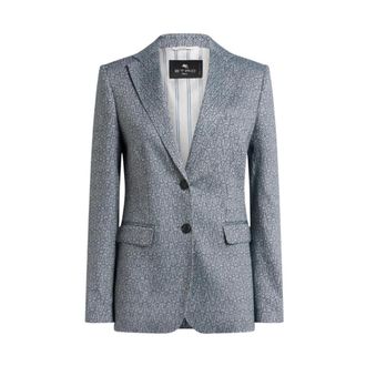 Etro Femme, Vestes, Bleu, Taille: 44 FR Veste