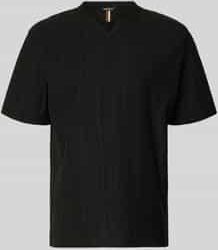 Antony Morato T-Shirt mit Strukturmuster und V-Ausschnitt
