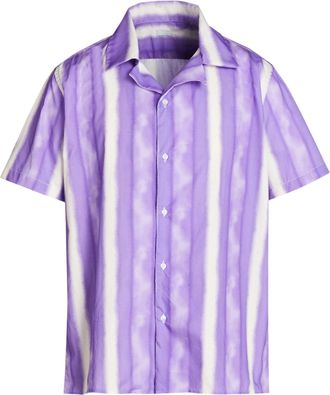 8 by YOOX PRINTED CAMP-COLLAR S/SLEEVE OVERSIZE SHIRT