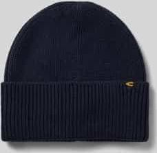 Camel Active Beanie mit breitem Umschlag und Label-Detail