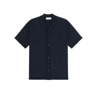 Les Deux Homme, Chemises, Bleu, Taille: L Short Sleeve Knit Shirt