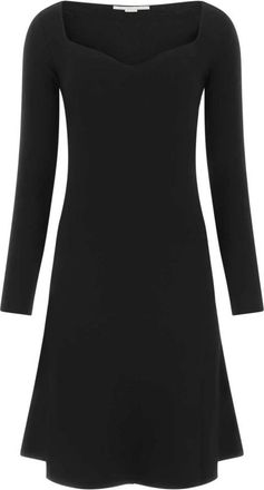 Stella McCartney Femme, Robes, Noir, Taille: 34 FR Robe Midi Avec Encolure Coeur