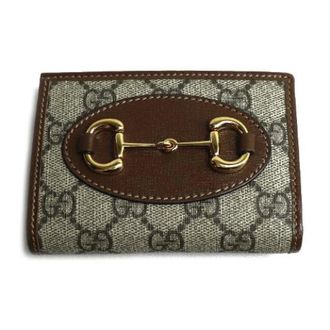 Gucci Portefeuille en toile Pre-owned - Femme - Pre-owned - Beige - Taille: ONE Size