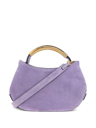 Moschino sac à main Handle-Me en daim - Violet
