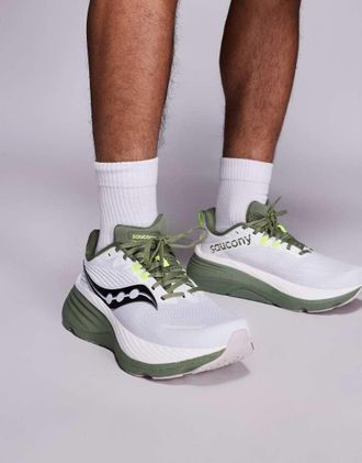 Saucony Hurricane 24 - Baskets de course - Blanc/olive-Multicolore