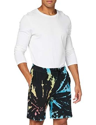 Urban Classics Sweat Tie Dye Batik Shorts, Black, XL Homme