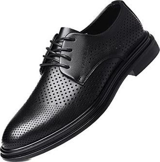 Generic Chaussures habill&eacute;es for Hommes, Chaussures Derby Respirantes &agrave; Lacets et Bout Rond, en Cuir v&eacute;g&eacute;talien, Talon carr&eacute;, antid&eacute;rapantes, Basses, for Bal 