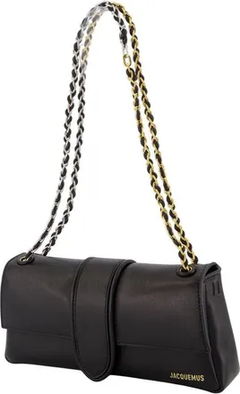 Jacquemus Womens Le Bambino Chaine - Jacquemus Leather Black Lambskin Bags Shoulder-Hobo-Bags