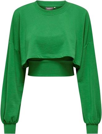 Only Crop Sweatshirt mit Rundhalsausschnitt - - Sweatshirts & Hoodies - Damen - Gr&uuml;n - M