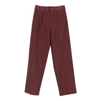 Forte_Forte Femme, Pantalons, Brun, Taille: 38 FR Pantalon &agrave; pli marqu&eacute;