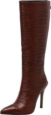E.SSUE Botte Femme Bottes de Cavali&egrave;re Grande taille Automne Et Hiver stiletto boots Sexy Femme Longue Boots Talon Bottines Chaud Confortable R&eacute;tro Boots Hiv