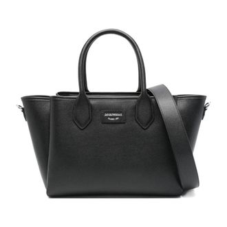 Emporio Armani Femme, Sacs, Noir, Taille: ONE Size Leather Tote Bag